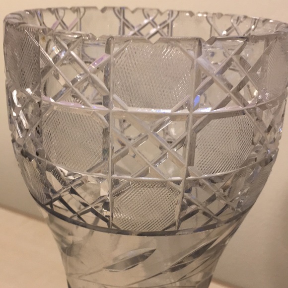 Accents | Antique Leaded Etched Crystal Vase W Incredible | Poshmark